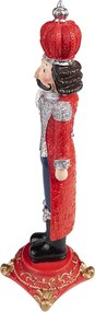 Dekorace Louskáček v červeném obleku - 8*8*24 cm