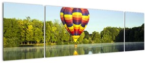 Obraz horkovzdušného balónu na jezeře (170x50 cm)