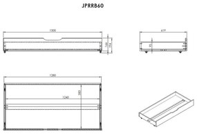 Bílá rostoucí dětská postel z borovicového dřeva s úložným prostorem s matrací a roštem Jumper – Vipack