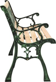 Zahradní lavice 122 cm litina a masivní jedlové dřevo 312031