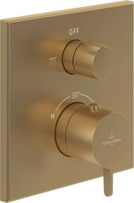 Villeroy & Boch Conum - Termostatická sprchová baterie pod omítku, kartáčované zlato TVS12700500076