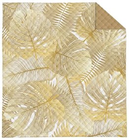 DETEXPOL Přehoz na postel Monstera Gold  Polyester, 220/240 cm
