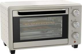 HOMCOM Mini trouba 21L Pizza Mini trouba Plech na pečení Plech na drobky 1400W Pultová trouba 1h Časovač 100-230°C Kovový krém
