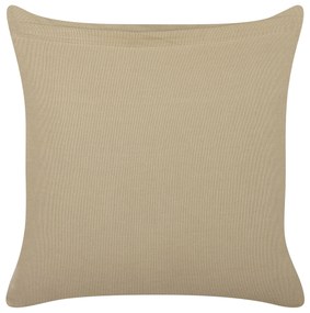 Bavlněný polštář geometrický vzor 45 x 45 cm taupe SENECIO Beliani