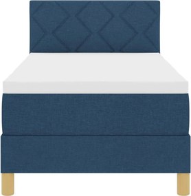 Postel s boxspringem s polštářem Modrá 80 x 200 cm textil 3338957