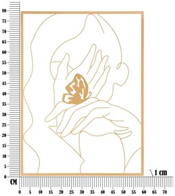 Kovová nástěnná dekorace 60x80 cm Hands on Face – Mauro Ferretti
