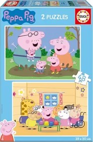 EDUCA Puzzle Prasátko Peppa (20327) / 2x48 dílků / od 3 let