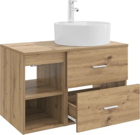 Sada koupelnového nábytku 2 ks Dub artisan Kompozitní dřevo 3403911