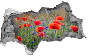 Wallmuralia Samolepící díra na stěnu Polní květiny 95x73 cm