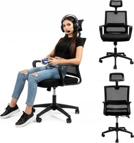Kancelářská židle Furvero Otočná, ergonomická, pohodlná pro kancelář Basic Plus