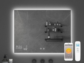 Chytré infrazrcadlo SMART MIRROR 250W | Výhřevnost 4,5 m2 | 80x60 cm | WiFi termostat | Dálkové ovládání | LED světlo | Zrcadlo na šířku