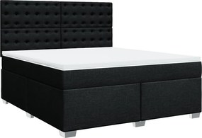 Box spring postel s matrací černá 180x200 cm textil 3292883