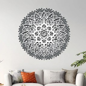dřevo života 4 vrstvá mandala KVETOUCÍ DUŠE Zvolte rozměr (cm): 60x60, Zvolte barvu dekoru: Bílá-Antracit