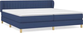 Box spring postel s matrací modrá 200x200 cm textil 3126995