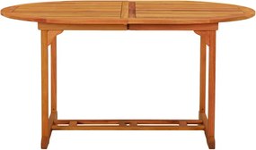 Zahradní stůl 200 x 100 x 75 cm masivní eukalyptové dřevo 316068
