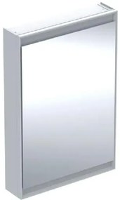 Geberit ONE - Zrcadlová skříňka s LED osvětlením, 600x900x150 mm, panty vpravo, hliník 505.811.00.1