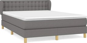 Box spring postel s matrací tmavě šedá 140x200 cm textil 3127126