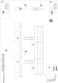 Sollux SL.1155 - Stropní svítidlo YOLI 6xG9/12W/230V černá