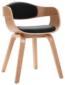 Jídelní židle 2 ks ohýbané dřevo a umělá kůže - Default Title