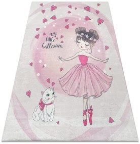 Dětský koberec protiskluzový BAMBINO 2161 Ballerina, růžový