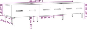 vidaXL TV skříňka 150 x 36 x 30 cm kompozitní dřevo [829159] Barva: hnědý dub