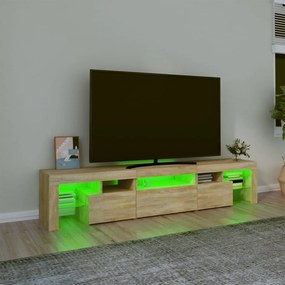 TV skříňka s LED osvětlením dub sonoma 200x36,5x40 cm 3152812