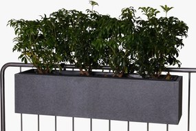 Balkonový truhlík BENNO, vláknocement, šířka 82 cm, šedý