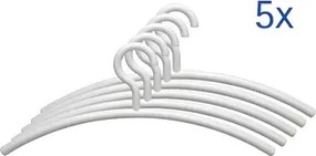 Maul 9451502 bílá / Ramínko na oblečení / Plast / 5 ks / 46x19 cm
