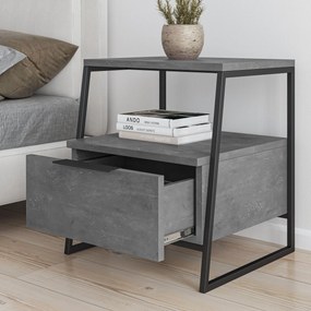 KALUNE DESIGN noční stolek PAL šedý 855DTE3546
