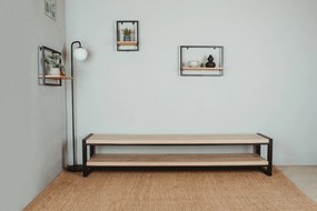 Wudboys TV stolek THICK NO.2 Barva kovu: Bílá, Dřevo: Dub, Rozměr: 1400X400, moderní skandinávský styl