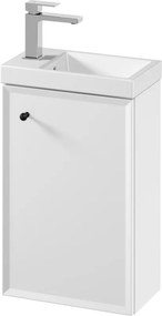 Cersanit Mille, závěsná WC skříňka 392x214x590 mm + keramické umyvadlo Como, bílá matná, S801-568