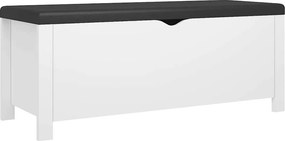 Úložný box s poduškou bílá 105 x 40 x 45 cm kompozitní dřevo 326768