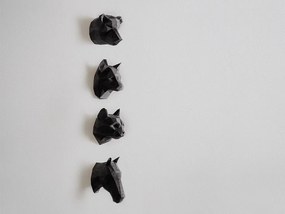 POLLY – Geometrický háček – Kočka Barva: Černá, Typ: s kombi šroubem, Varianta: Kompletní produkt