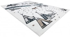 Hanse Home, Dětský kusový koberec Fun Indian cream, 80x150, bílá, dětský pokoj