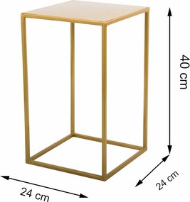 STOJAN NA KVĚTINÁČ SIMPLE 40X24X24 CM ZLATÁ