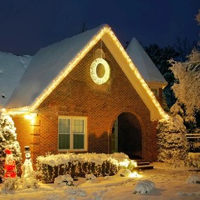 Vánoční LED světelný věnec, teplá bílá, Ø 50cm