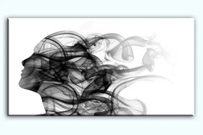 Malvis ® Obraz abstraktní Kouřová dáma Velikost: 90x45 cm