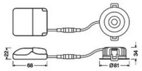 Podhledové LED svítidlo LEDVANCE SPOT AIR FIX IP65 černé 6W 3000K CRI90 36° stmívatelné