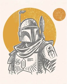 Komar Plakát Star Wars Boba Fett Illustration Iconic 40 x 50 cm