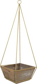 Závěsný kovový dekorační držák rostlin - 21*21*61 cm