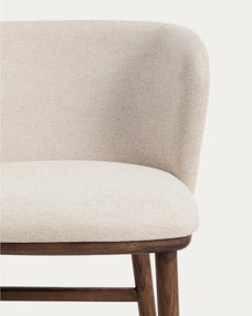 Béžová čalouněná barová židle (výška sedáku 75 cm) Ciselia – Kave Home