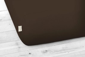 Jersey prostěradlo tmavě hnědé na výšku matrace do 20 cm Velikost: 60 x 120