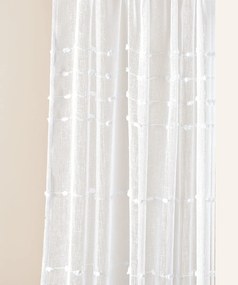 Room99 Záclona na kroužcích Marisa Tečky Barva: Krémová, Velikost: 140 x 280 cm