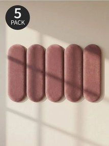 Sinsay - Čalouněné stěnové panely 5 pack - pastelová růžová
