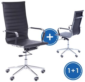 Kancelářská židle Prymus New 1 + 1 ZDARMA, černá
