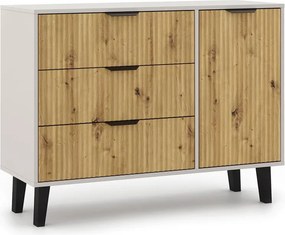 Komoda Borg Duo 1d3s kašmír / dub artisan