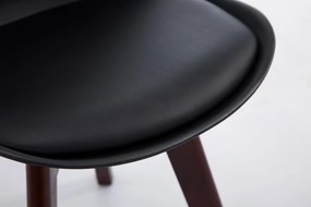 Konferenční židle Borneo V2 Walnuss umělá kůže – černá