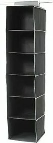 Compactor URBAN 30 x 30 x 128 cm – 6 polic - černá / Závěsný organizér
