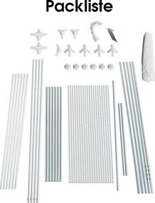 Costway Párty stan 3 m x 6 m Vodotěsný s provazy v bílé barvě, bílý