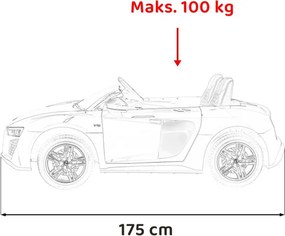Elektrické autíčko Audi Spyder R8 LIFT žluté